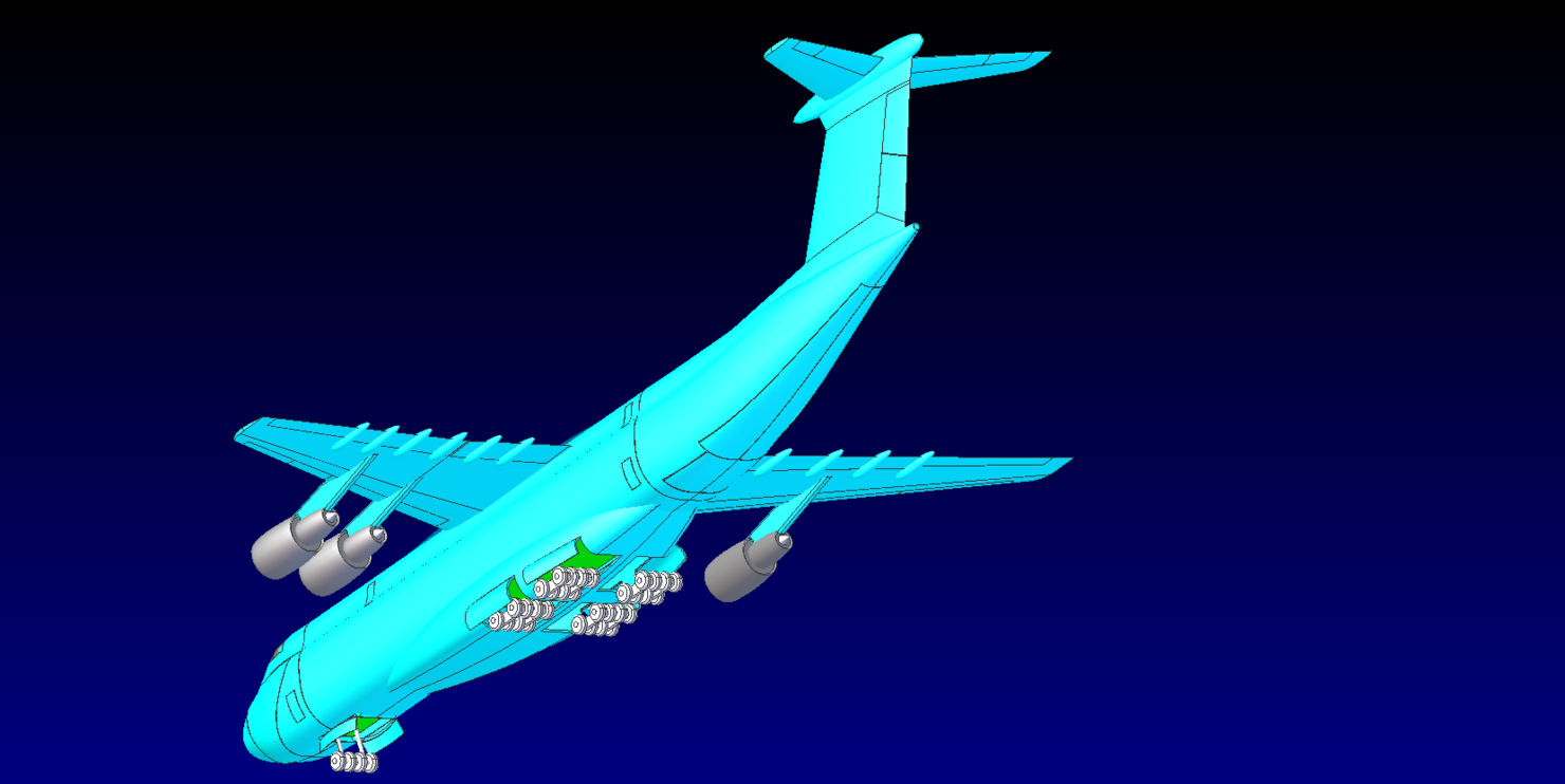 c-5b transport aircraft solid 3d model