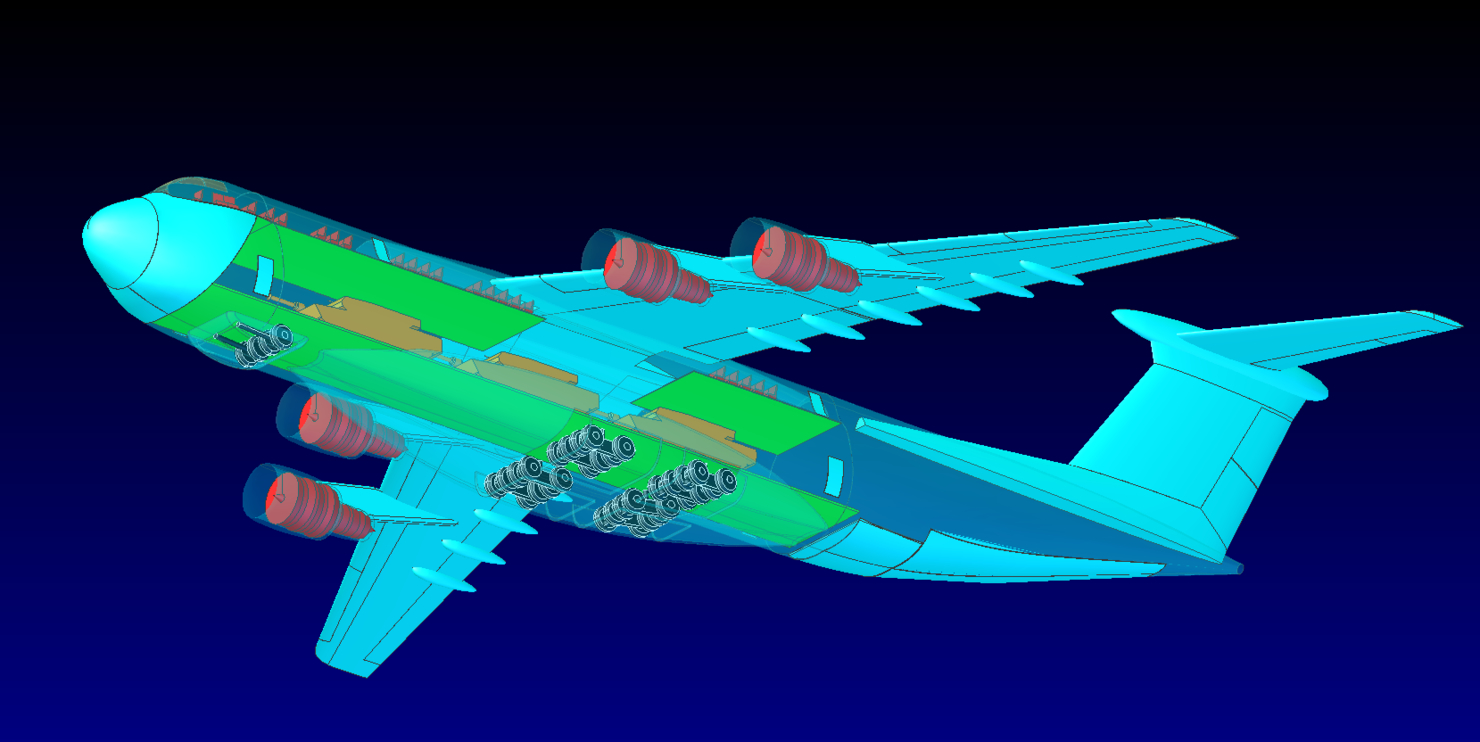 c-5b transport aircraft solid 3d model
