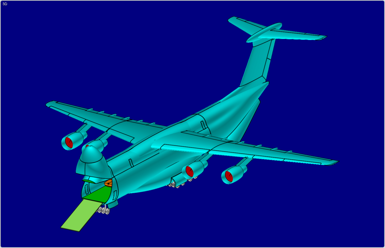 c-5b transport aircraft solid 3d model