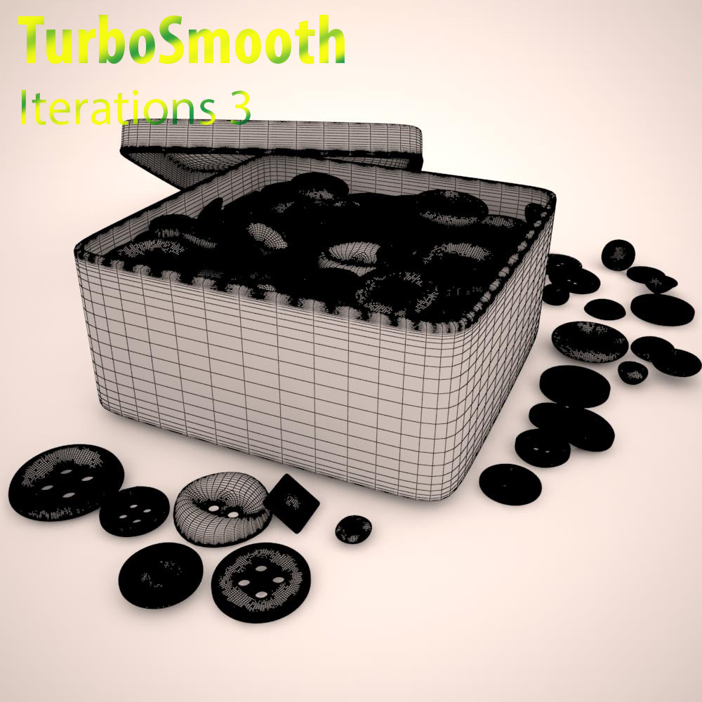 3d model box buttons