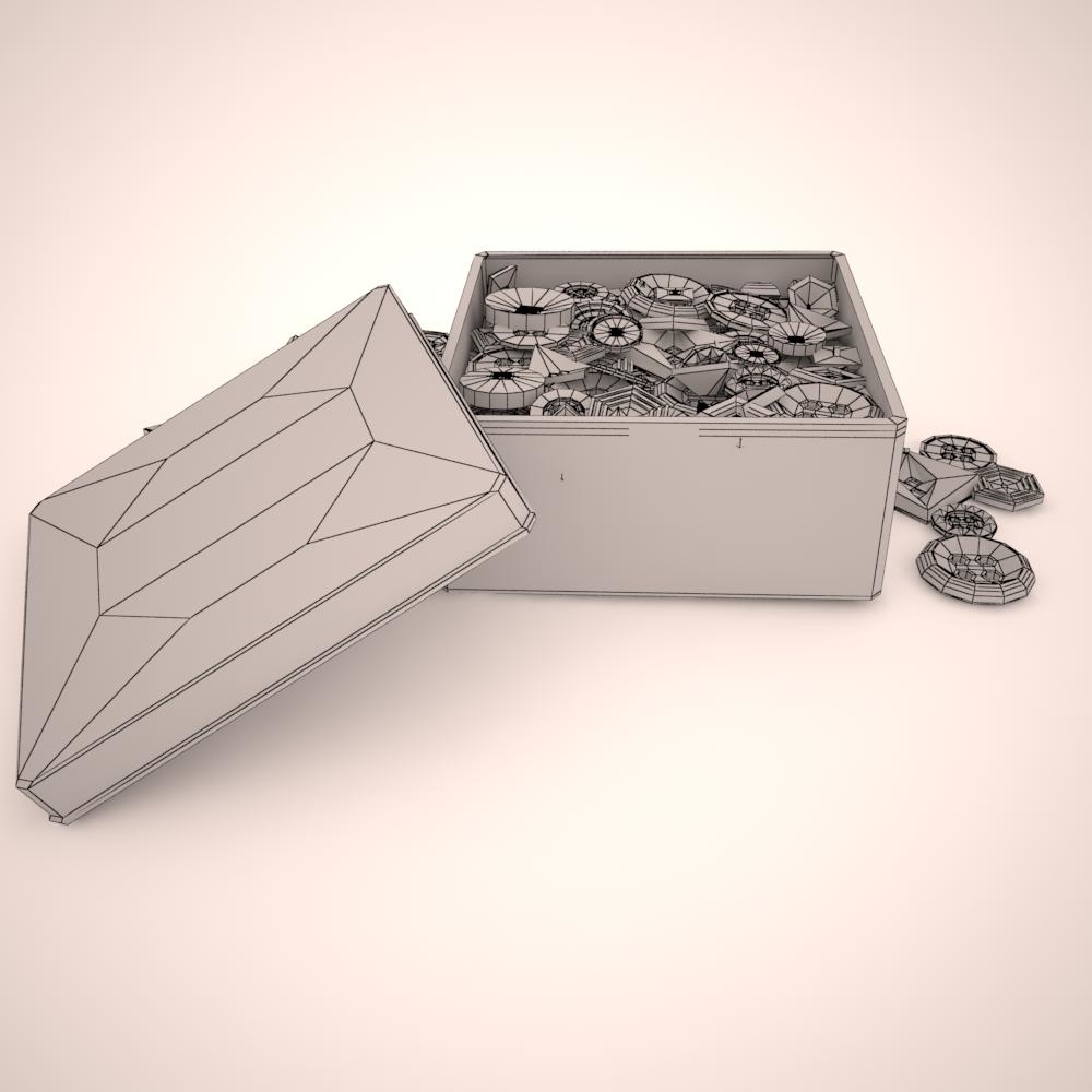 3d model box buttons