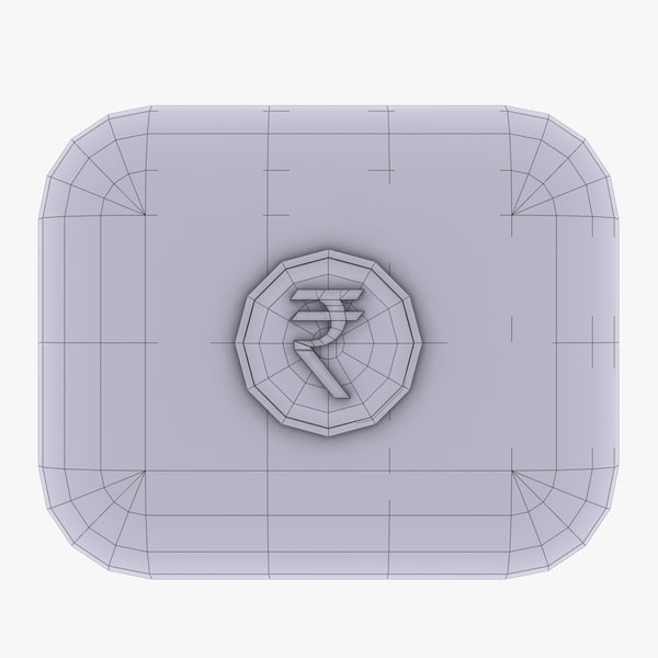 3d indian rupee model