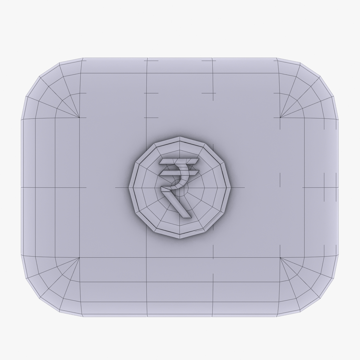 3d indian rupee model