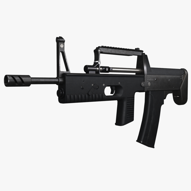a-91 bullpup assault rifle 3d model