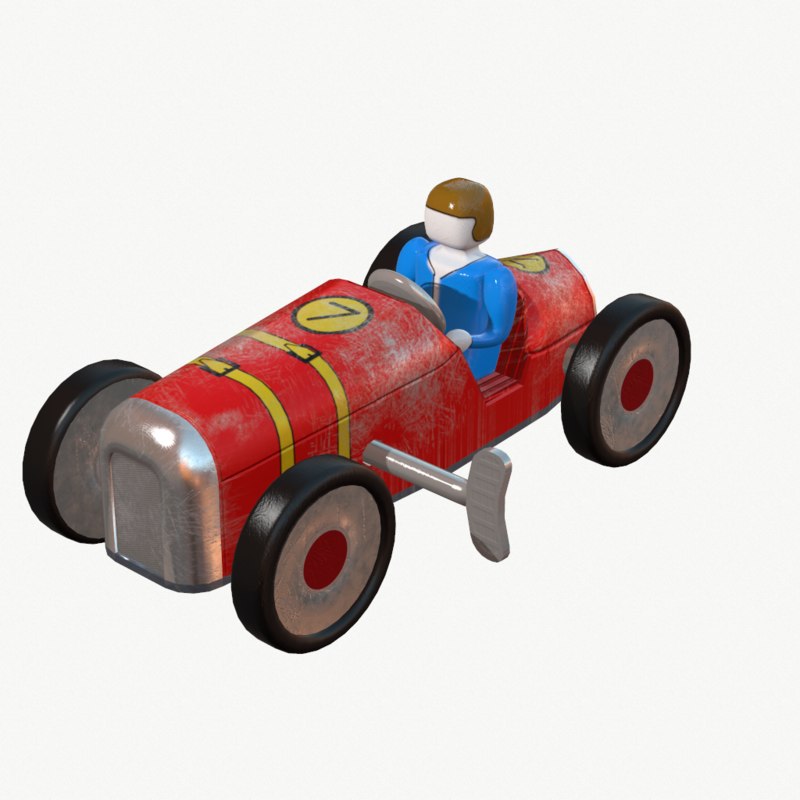 metal toy car 3d model