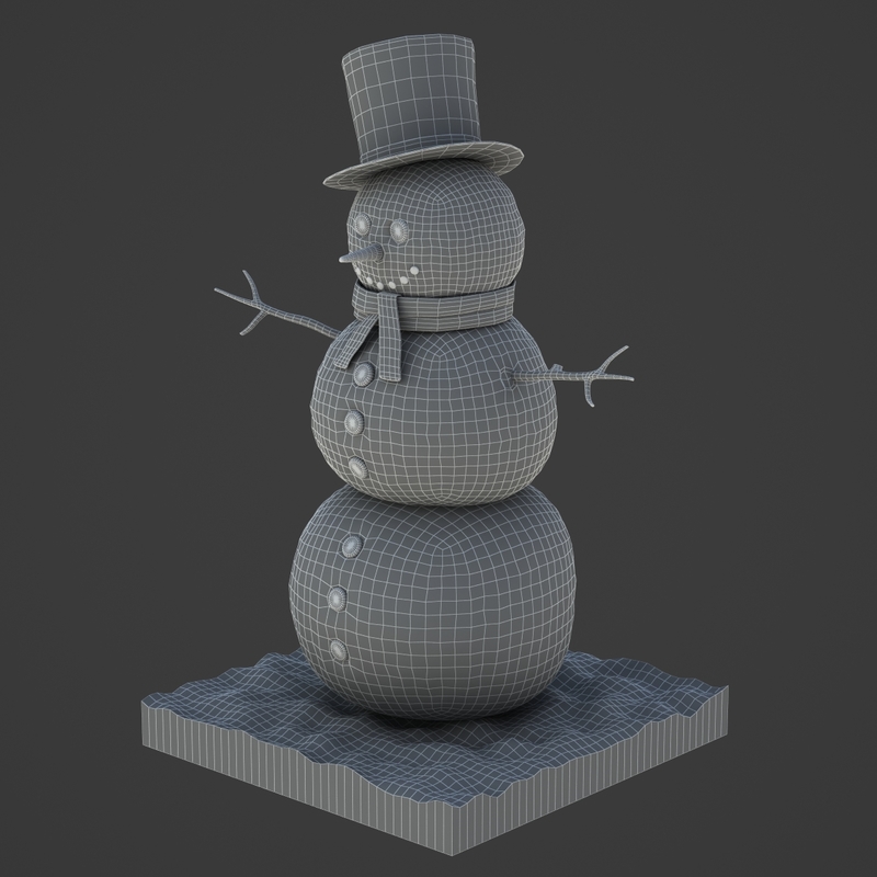 realistic snowman max