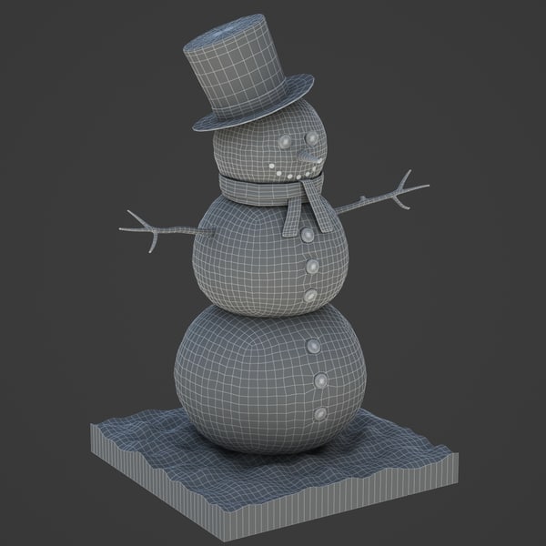 realistic snowman max