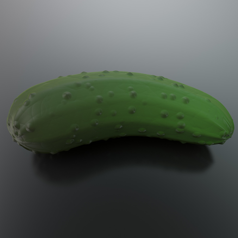 pickle cucumber displacement 3d model