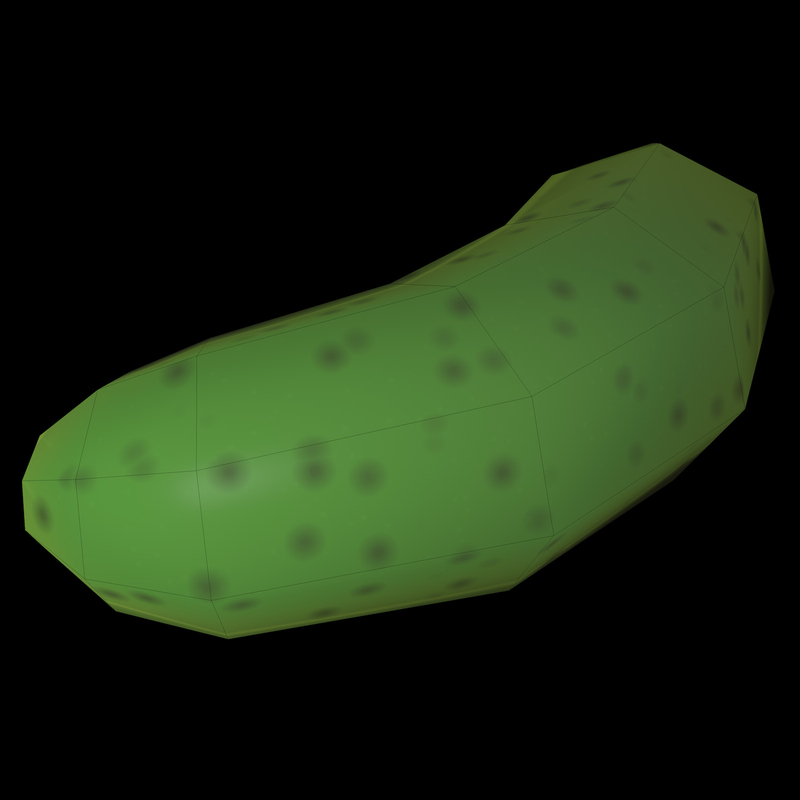 pickle cucumber displacement 3d model