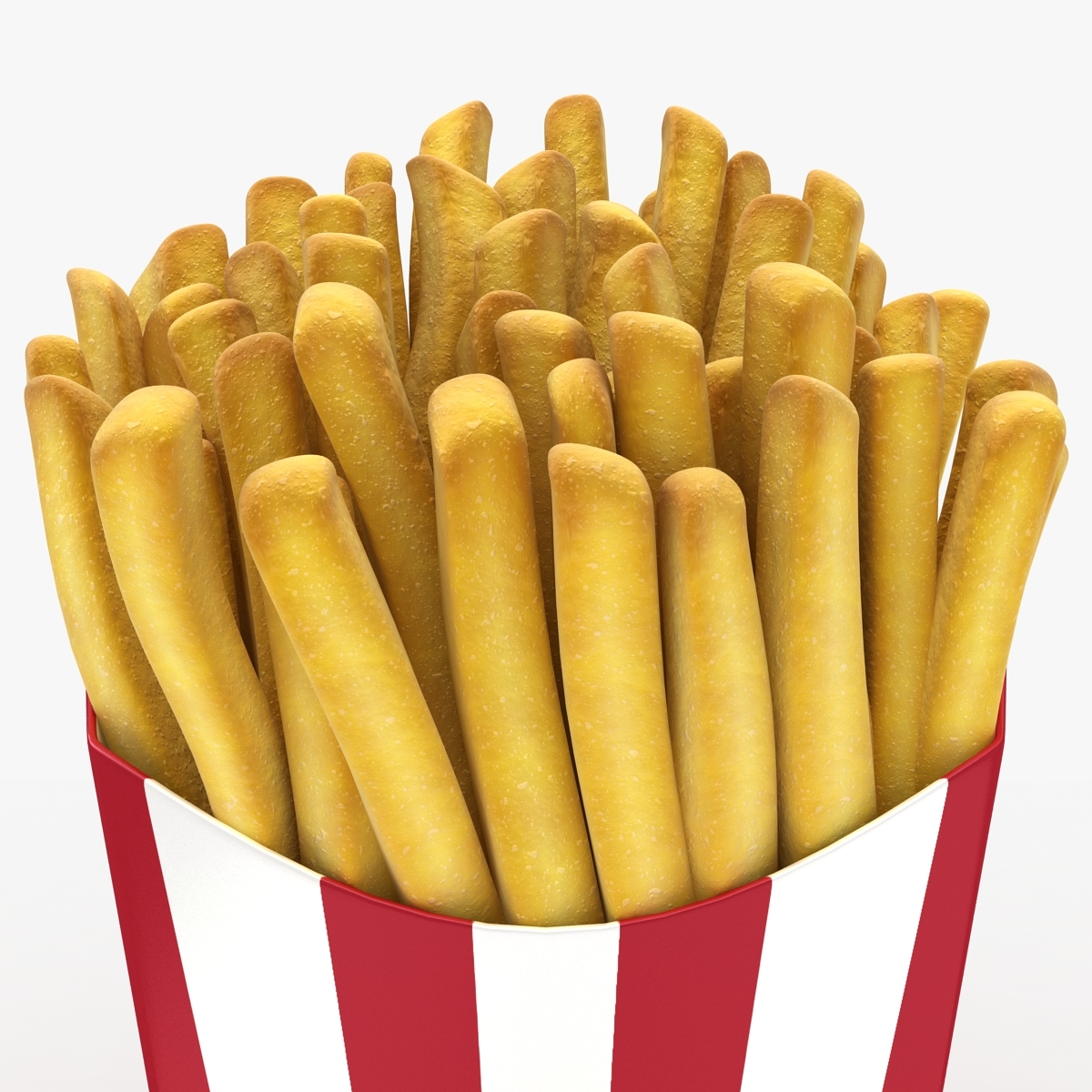 realistic french fries 3d model