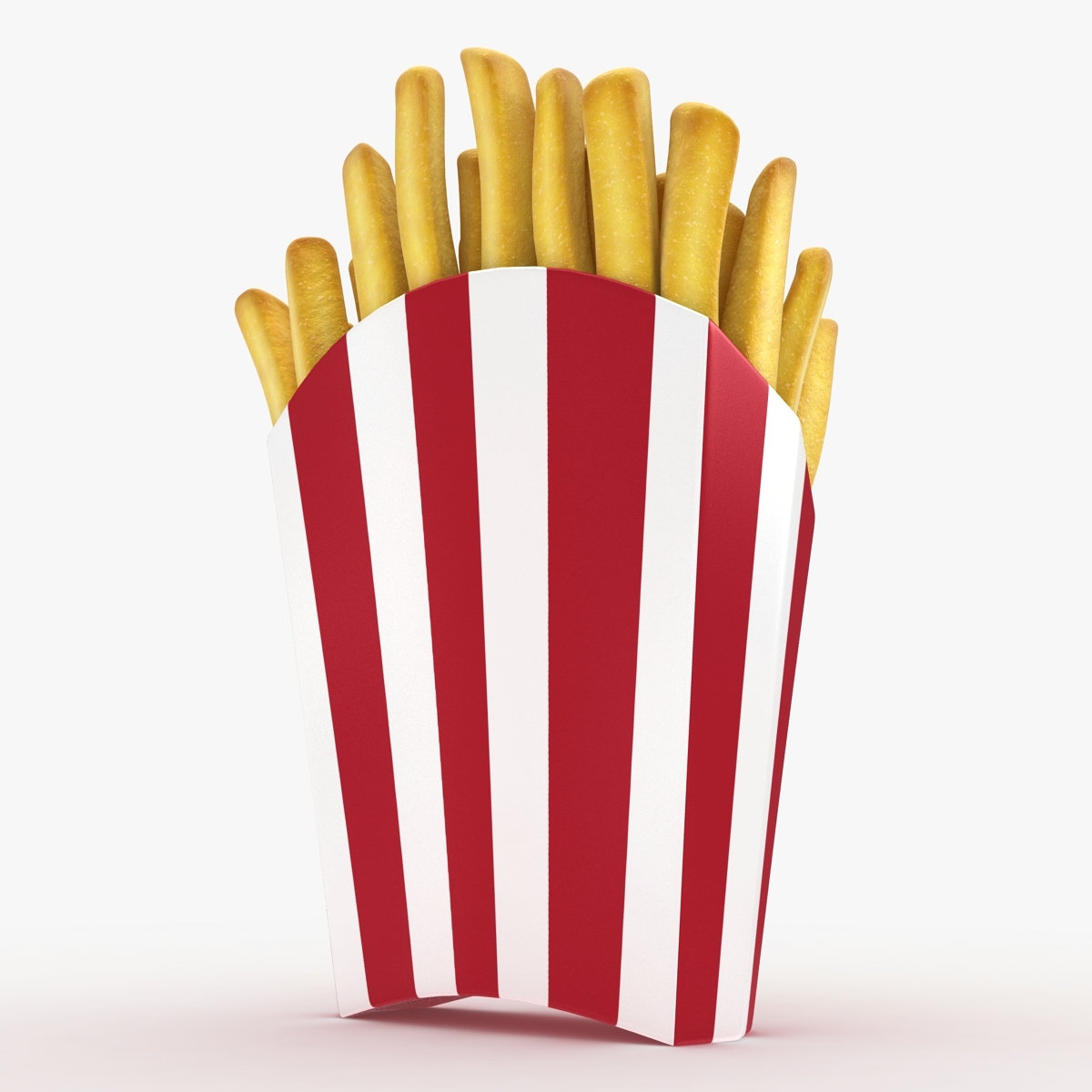 realistic french fries 3d model