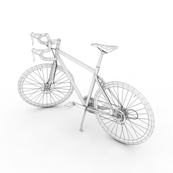 3dsmax bicycle polygons