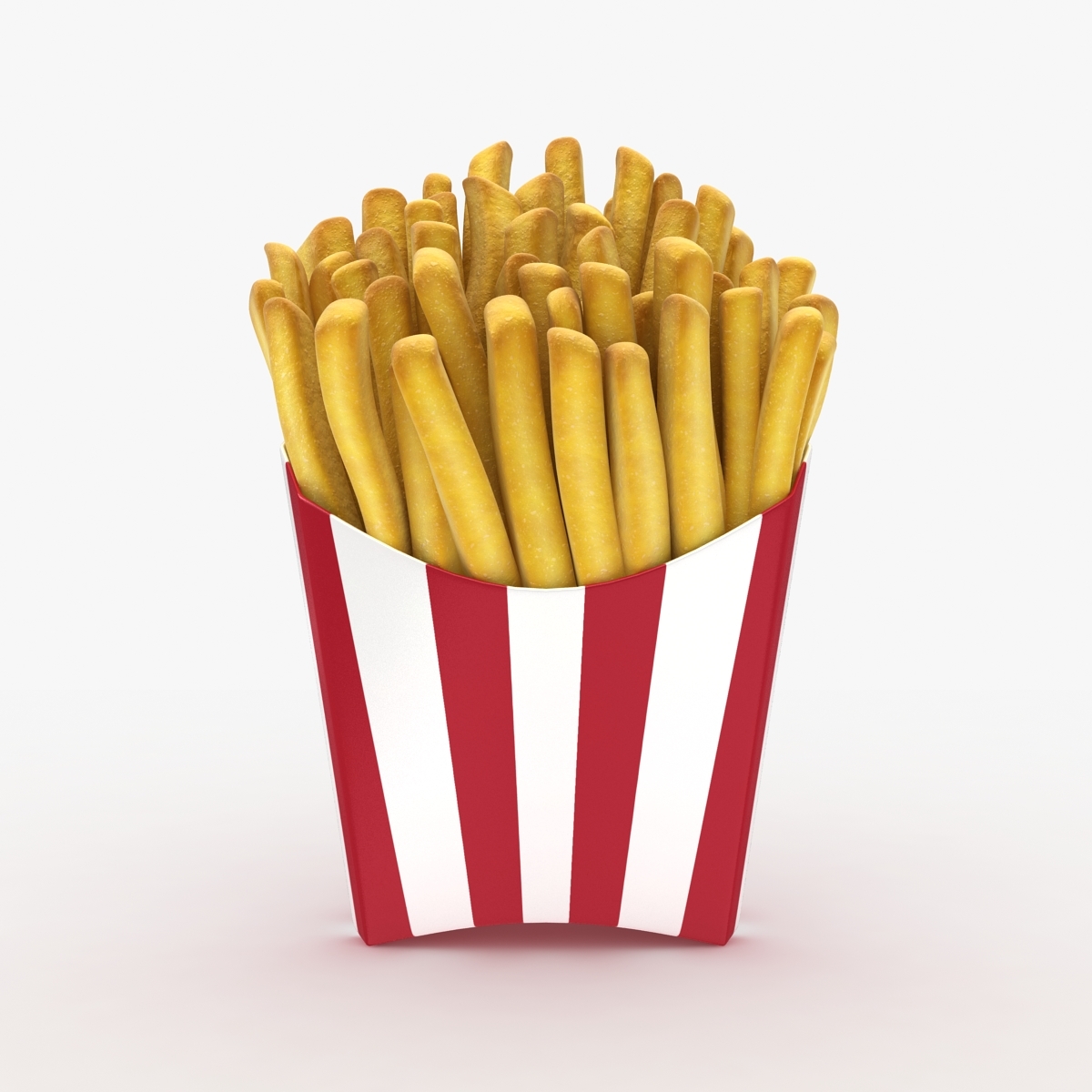 realistic french fries 3d model