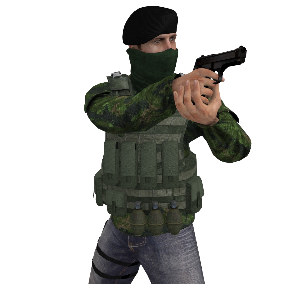 3d rigged ira soldier model