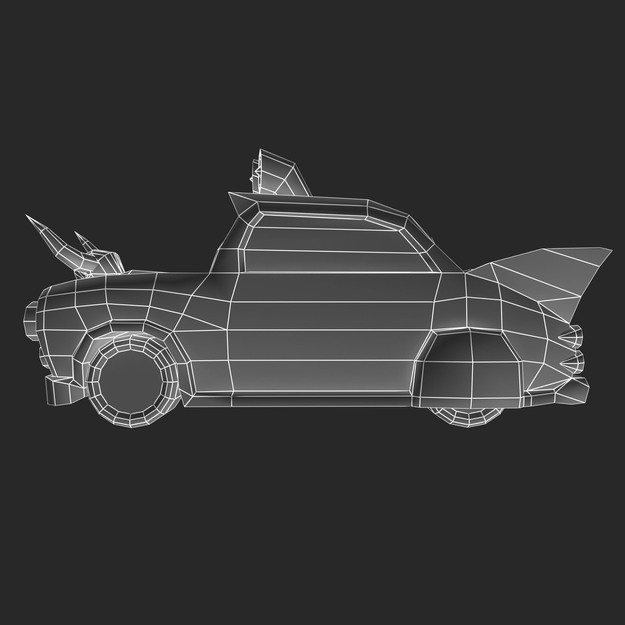 3d car gaming asset model