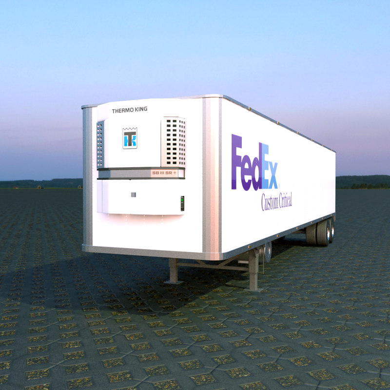 3d semi trailer reefer