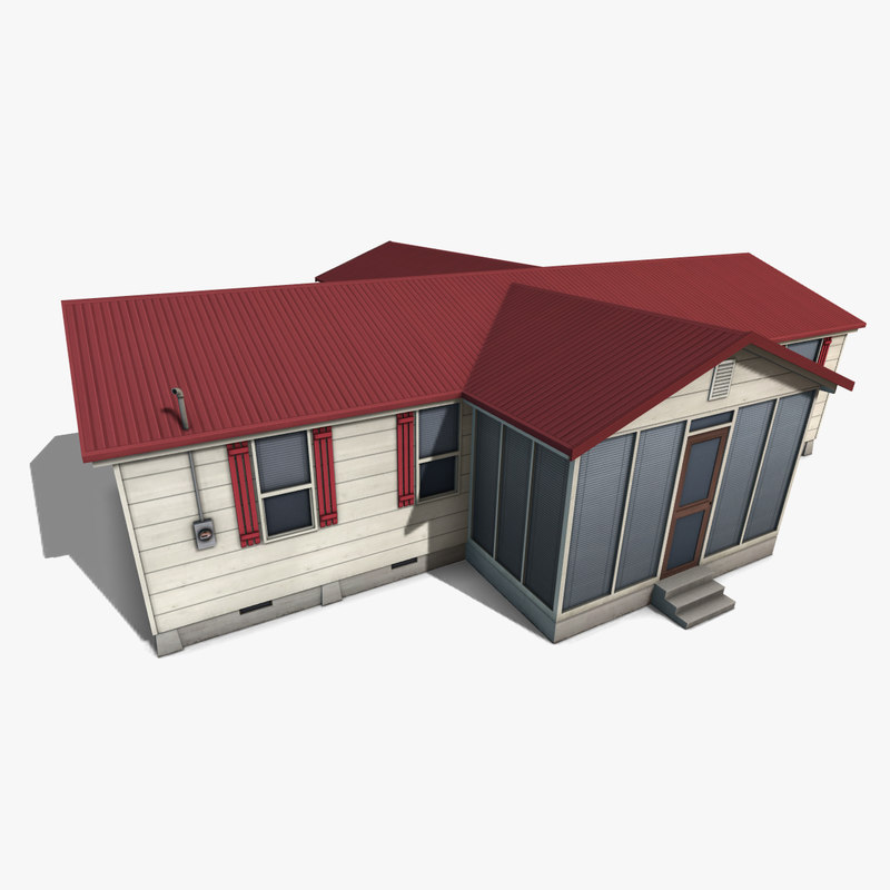 3d model suburban family house