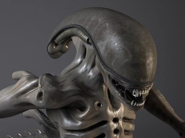 3d model rigged alien xenomorph