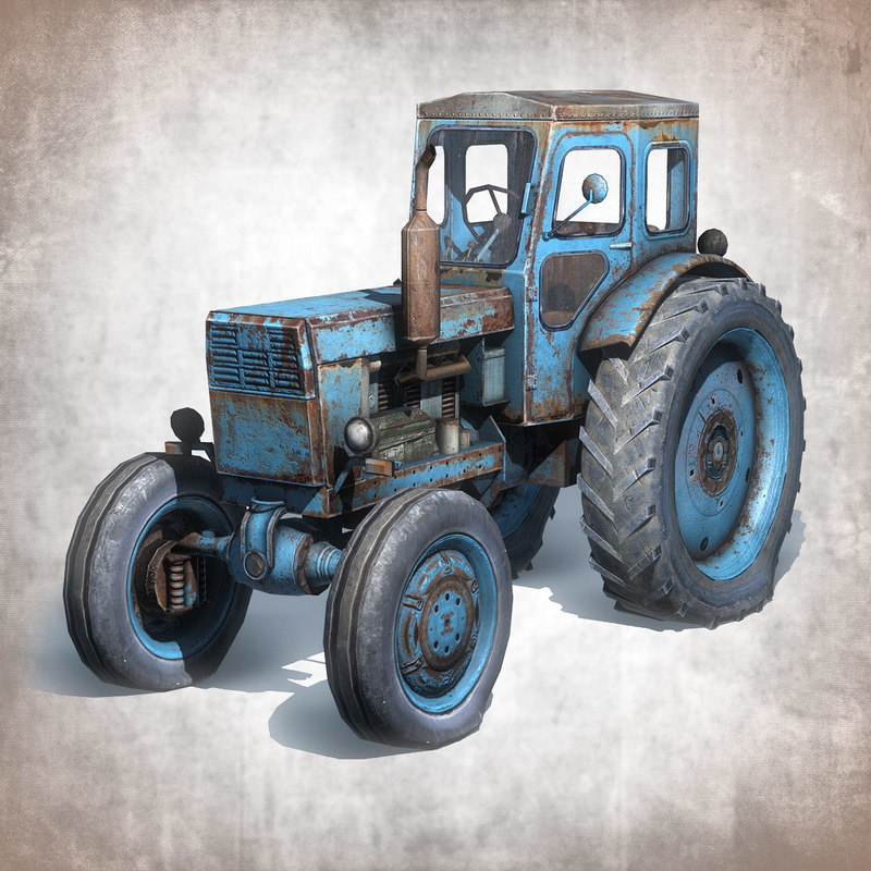 old tractor t-40 3d max