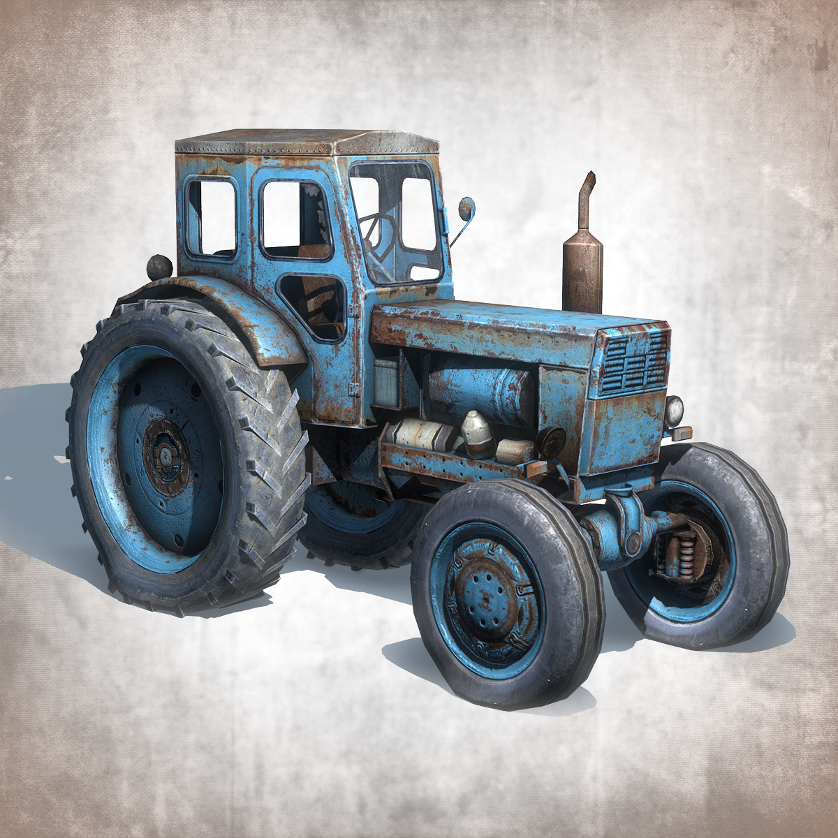 old tractor t-40 3d max