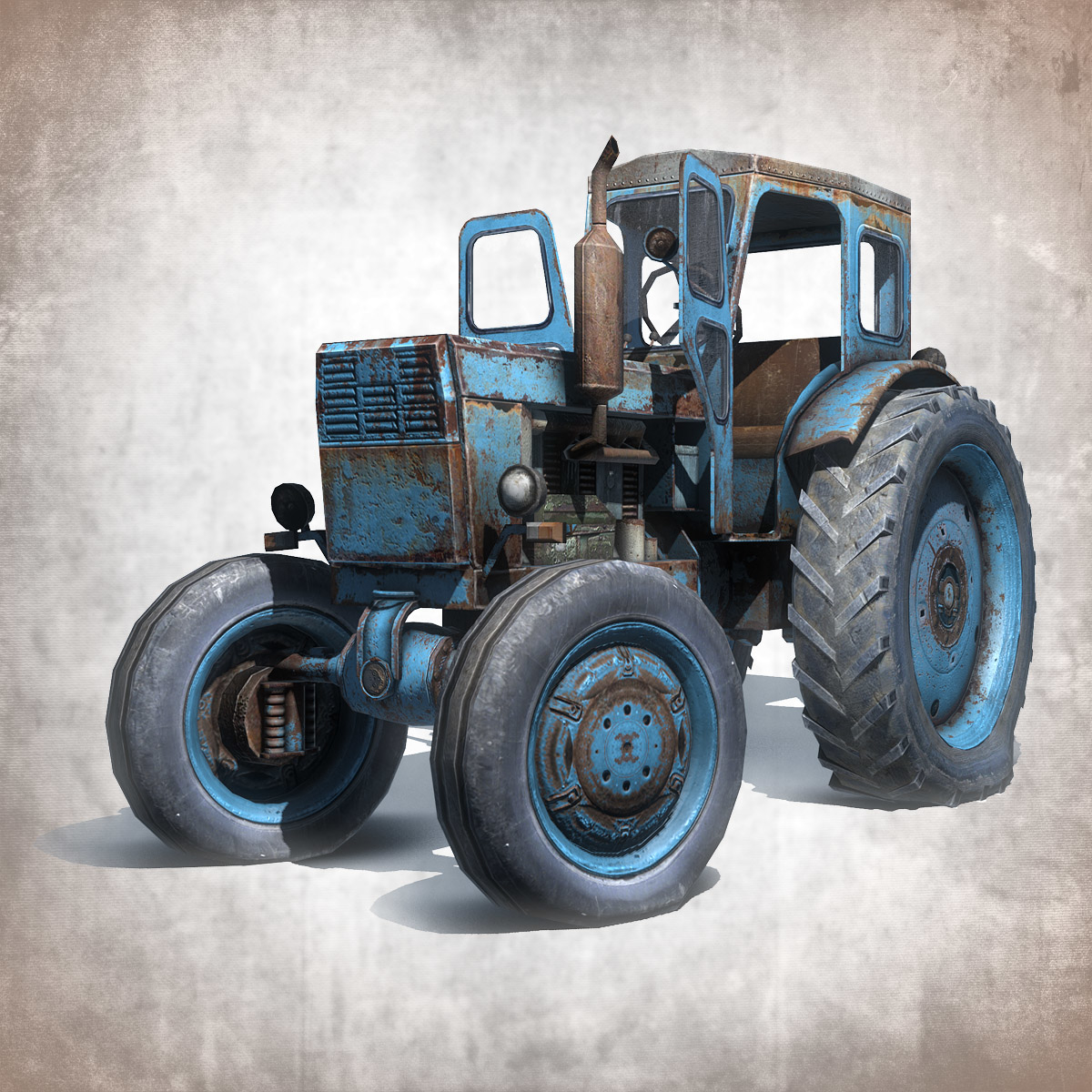 old tractor t-40 3d max