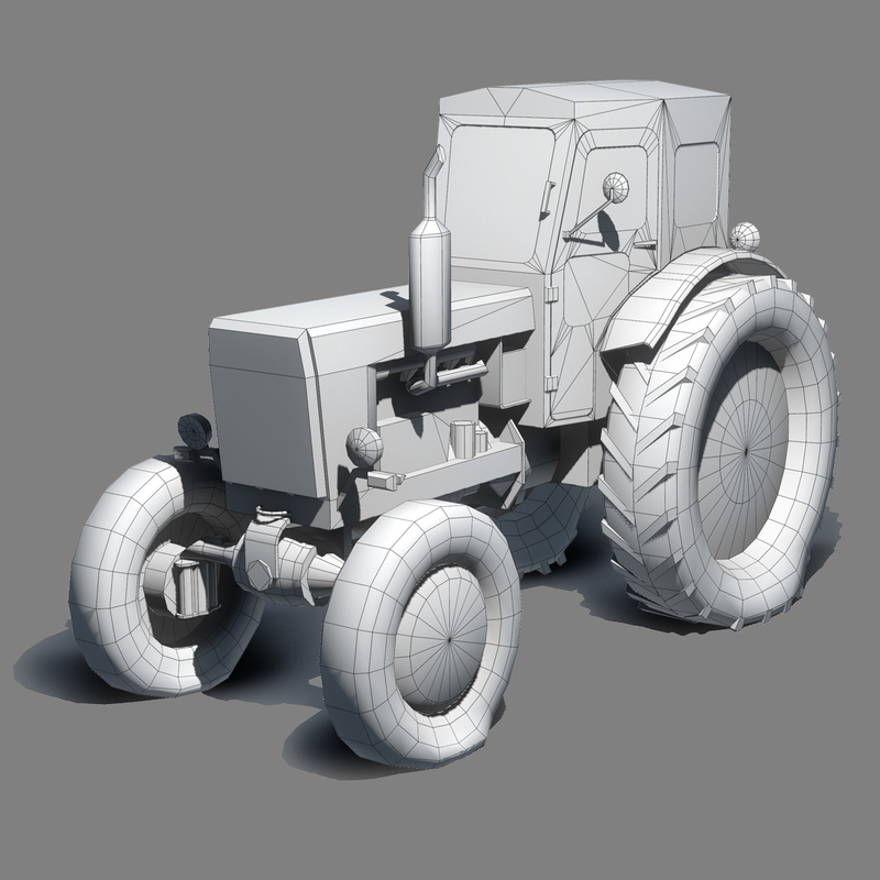 old tractor t-40 3d max