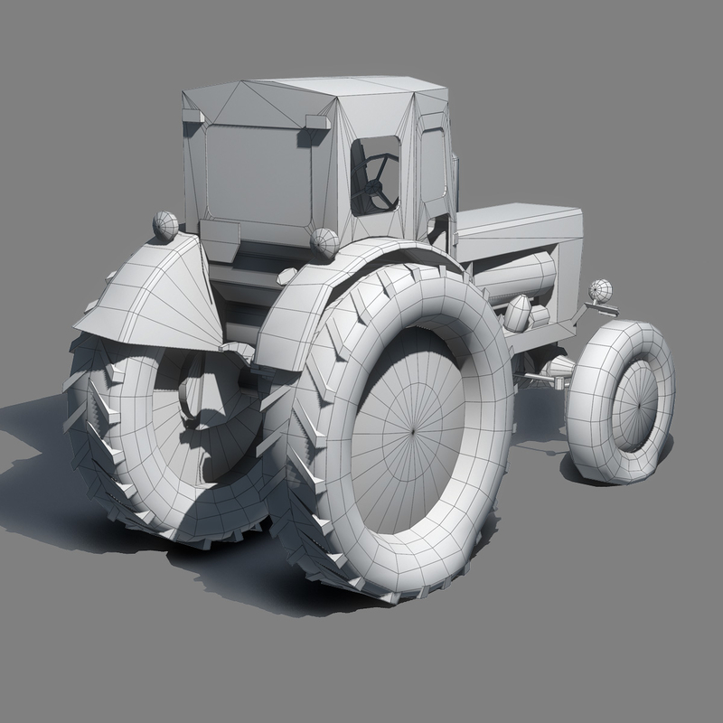 old tractor t-40 3d max