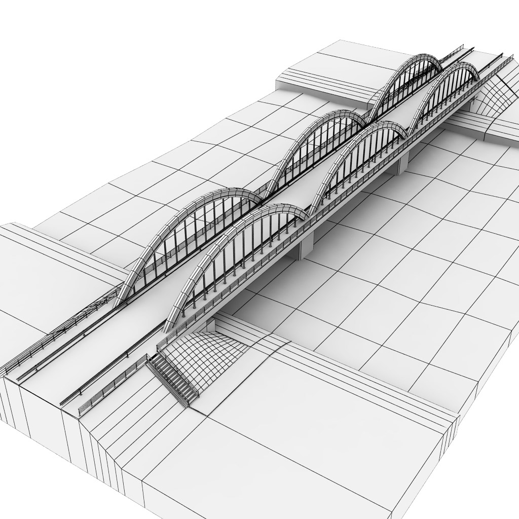 arch bridge 3d model