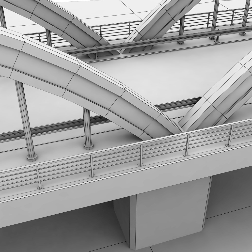 arch bridge 3d model