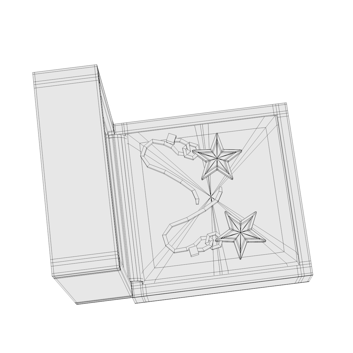 3d earrings box model