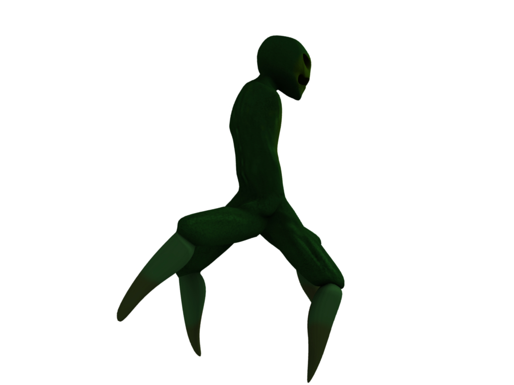 3d model creeper rigged