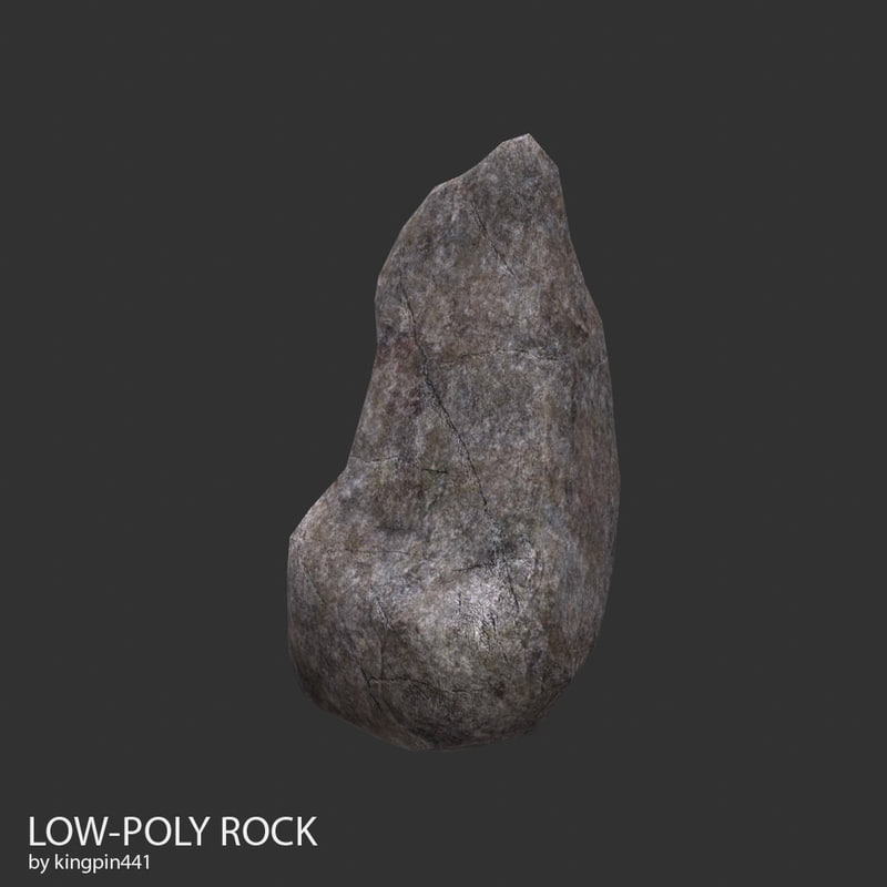 3d model low-poly rock