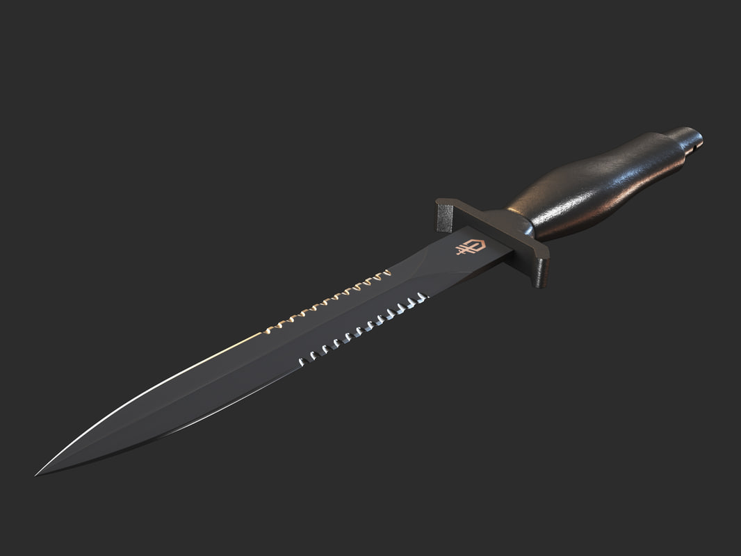 gerber mark ii combat knife 3d model