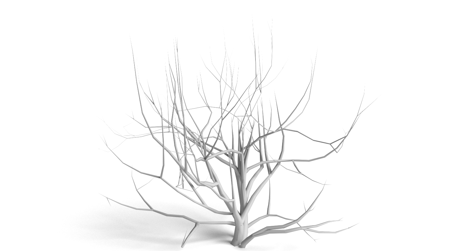 3d model dead bush