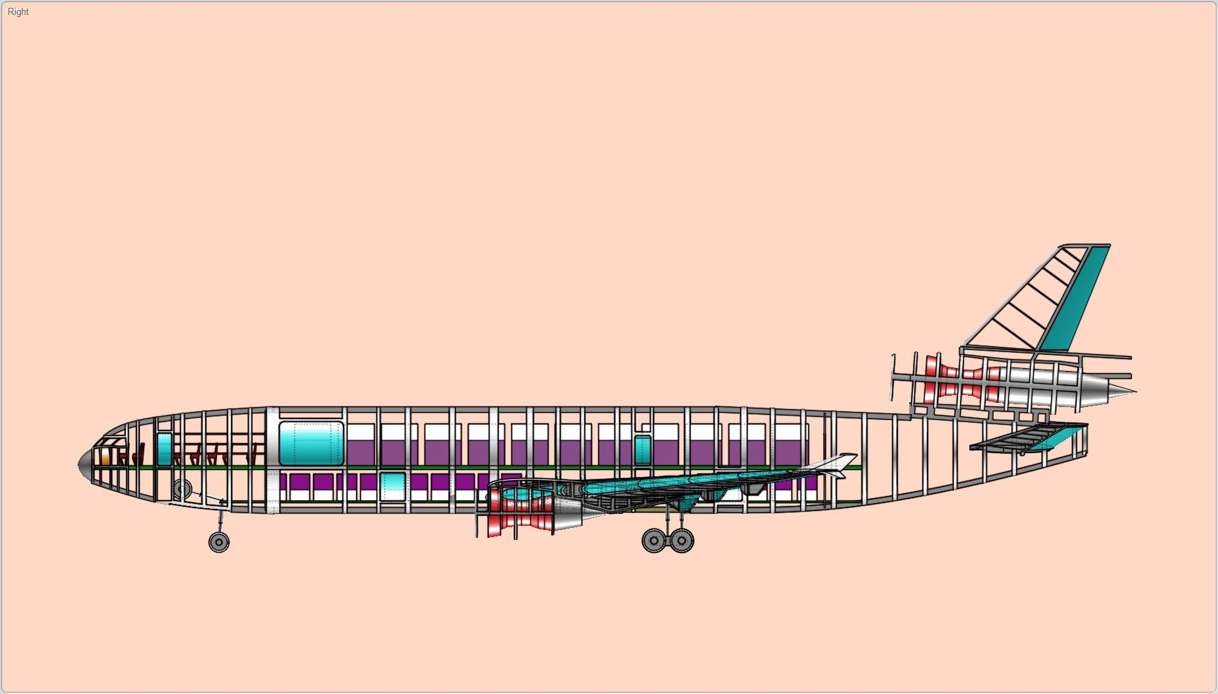 douglas md11f freighter aircraft 3d dwg
