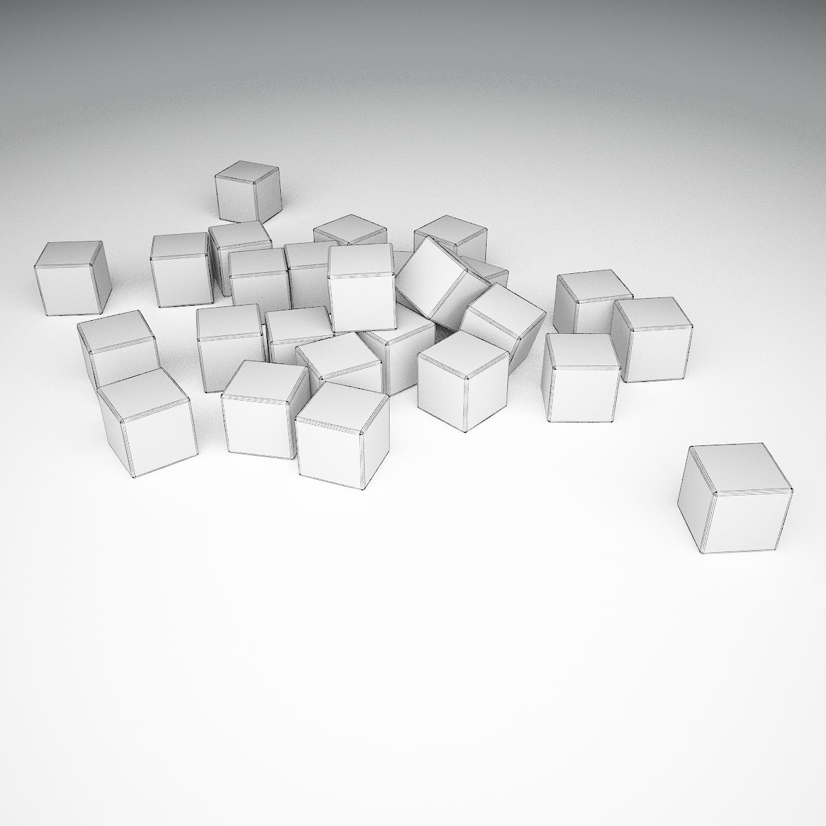 3d alphabet cube model