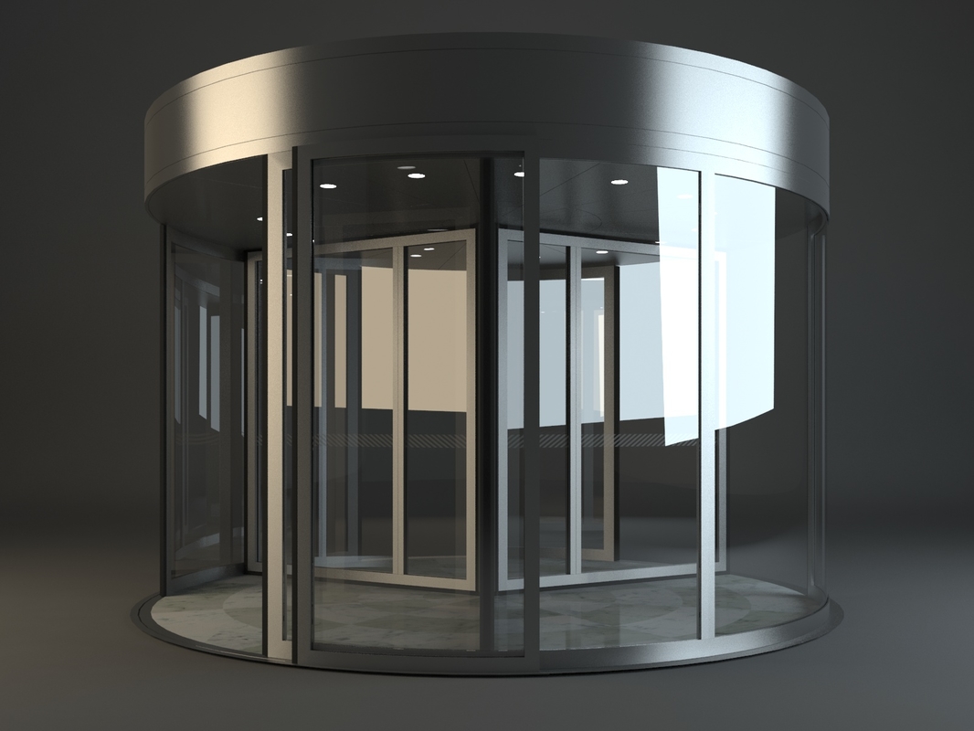 3d revolving door model