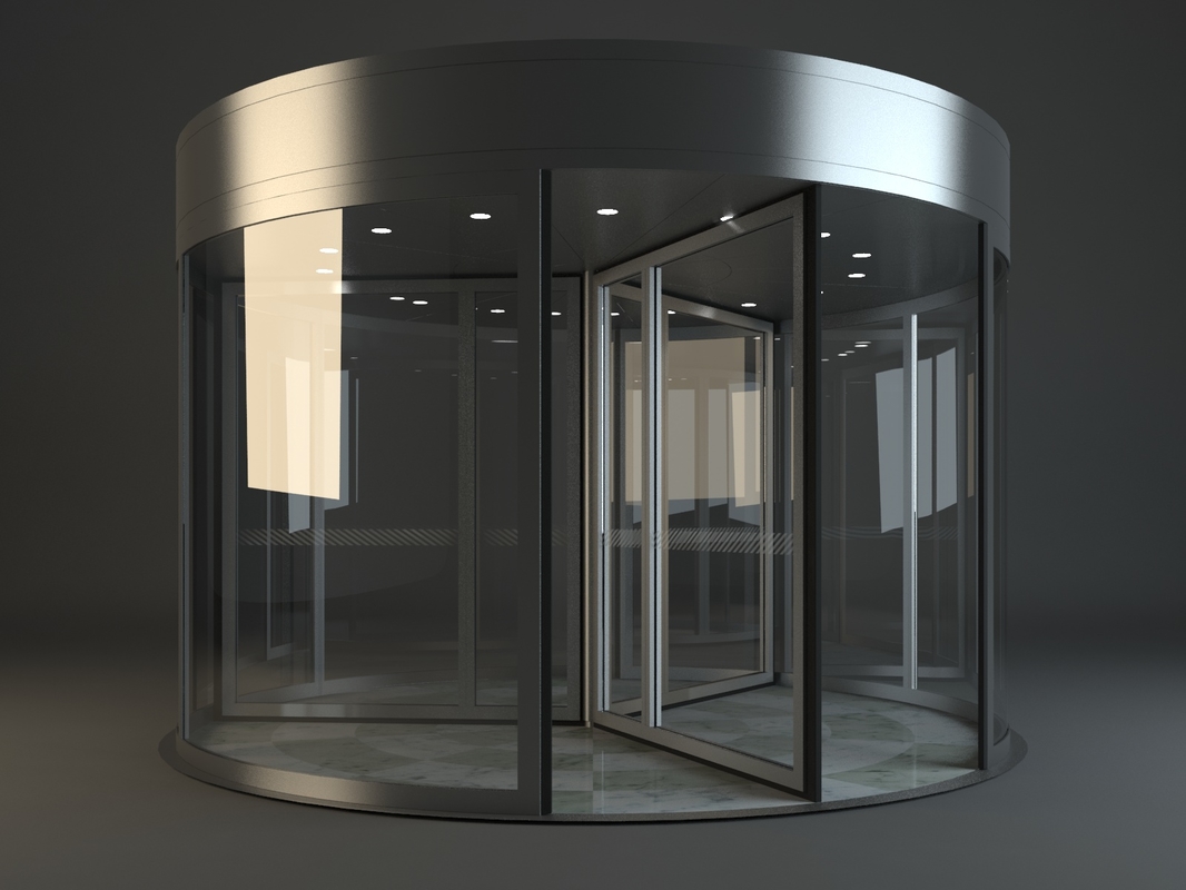 3d revolving door model