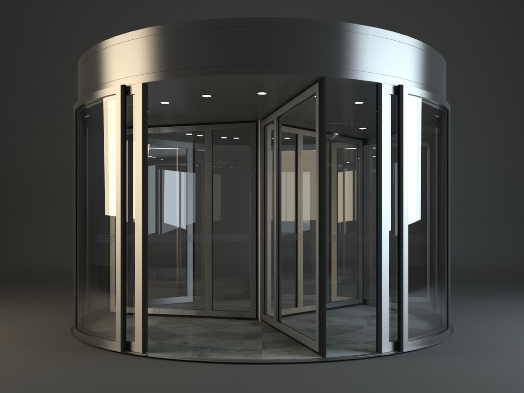 3d revolving door model