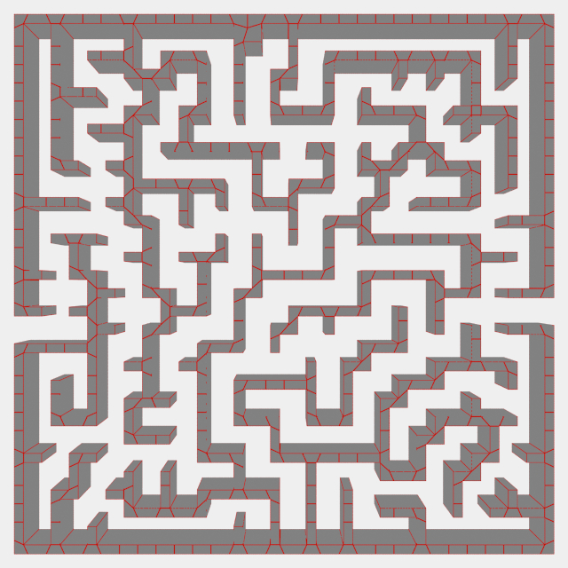 3d square labyrinth model