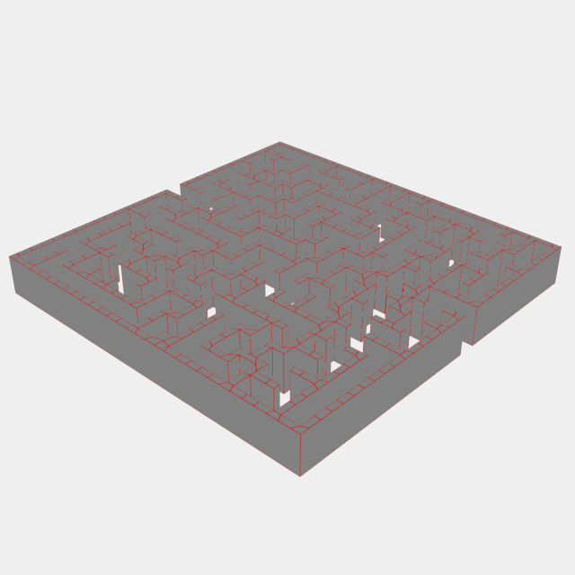 3d square labyrinth model