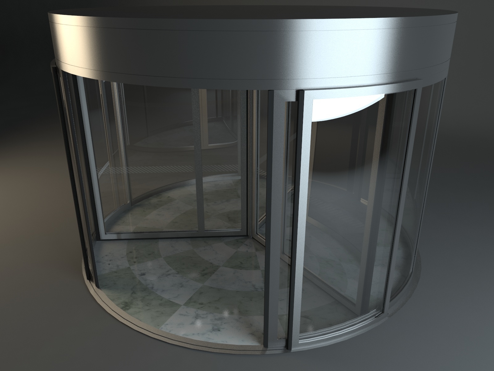 3d revolving door model