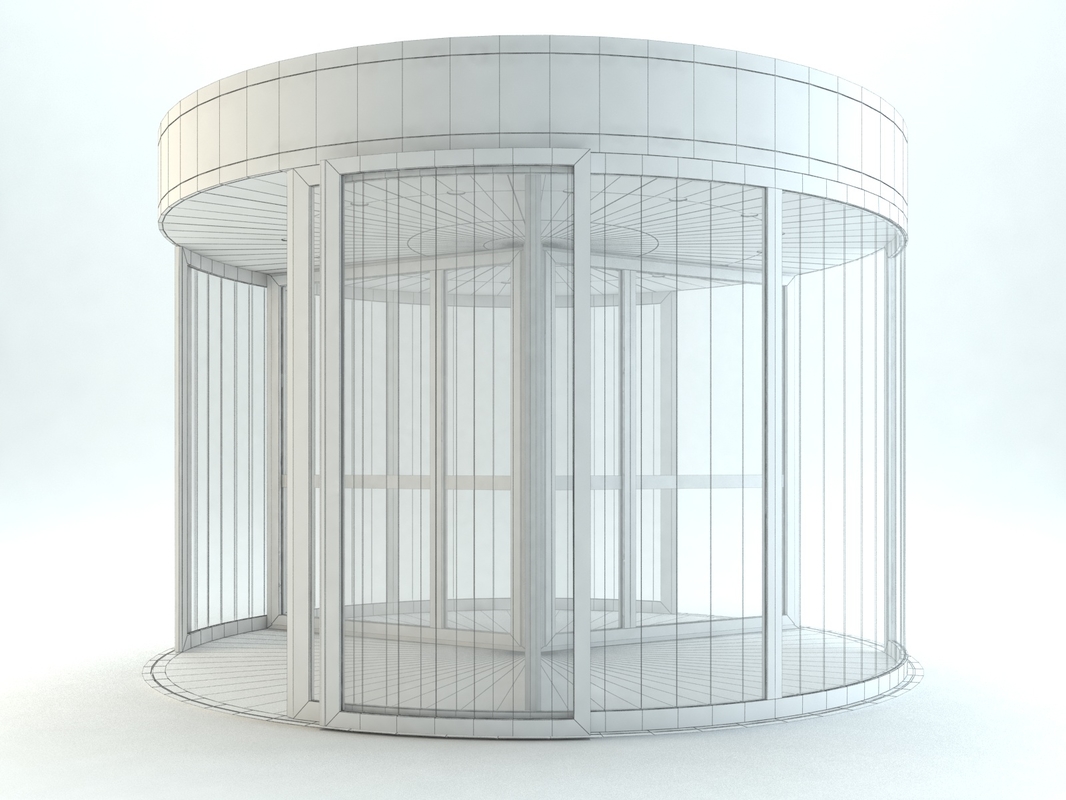 3d revolving door model