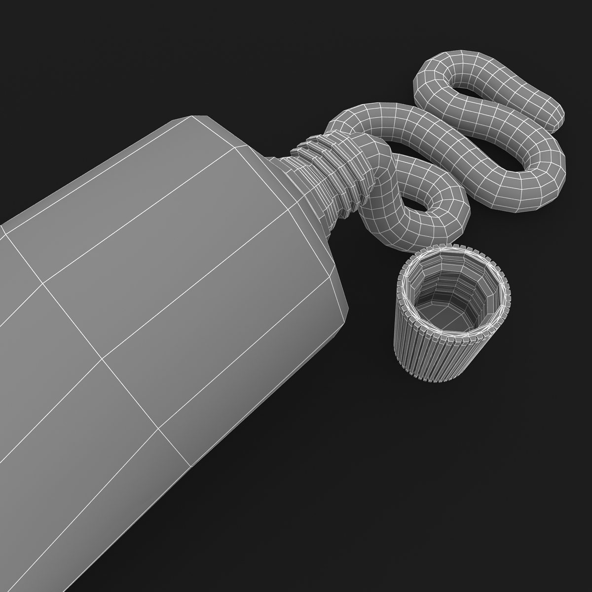 3d model tube paste animation