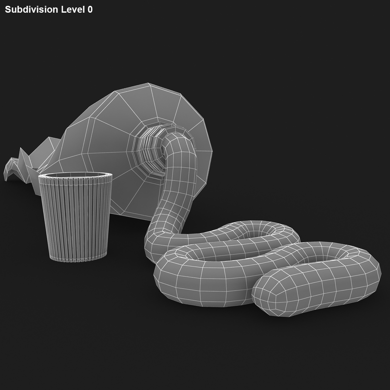 3d model tube paste animation