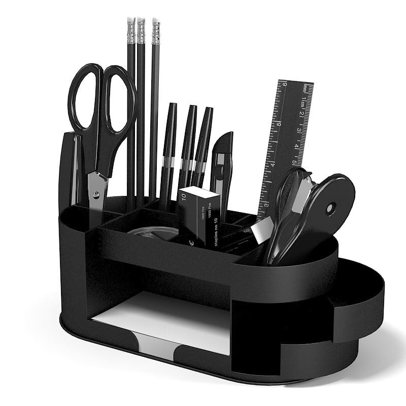 3d model stationery set