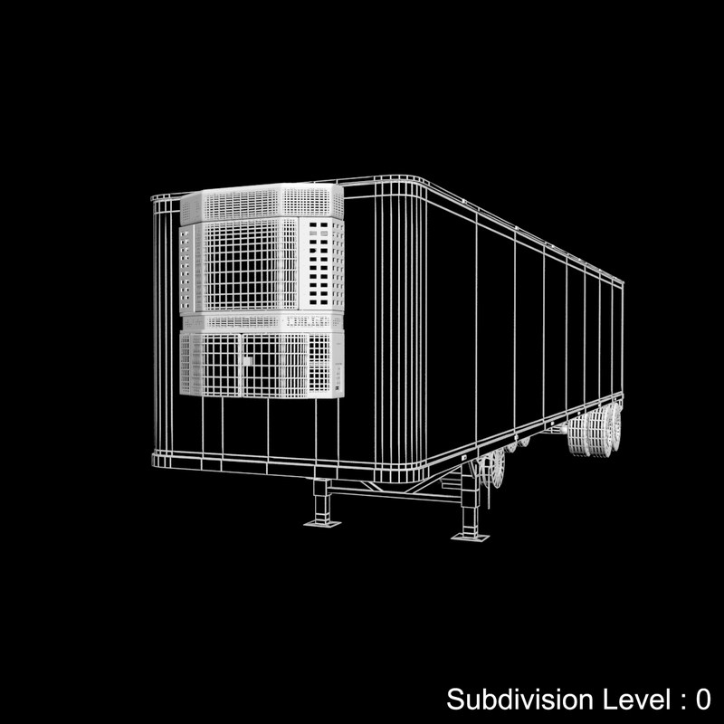 3d semi trailer reefer