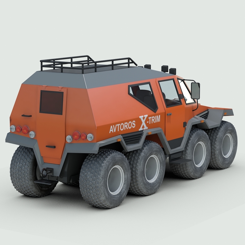 3d model russian avtoros shaman 8x8