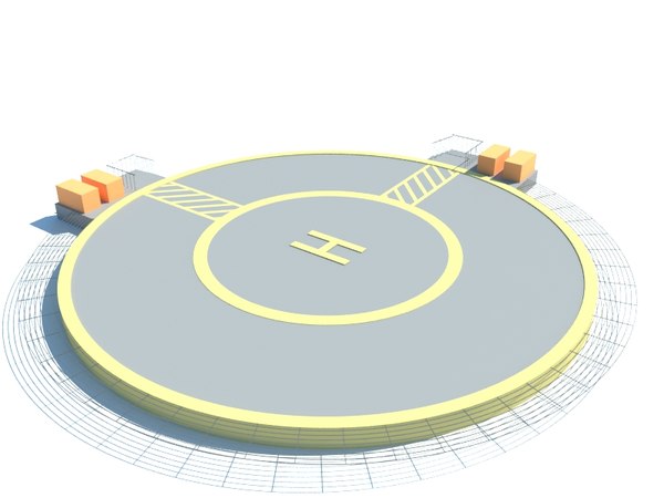 3d model helipad landing