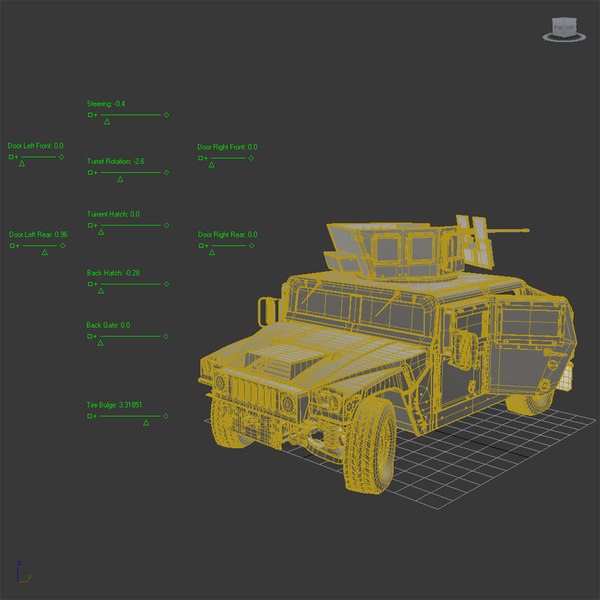 3ds realistic hmmwv military humvee